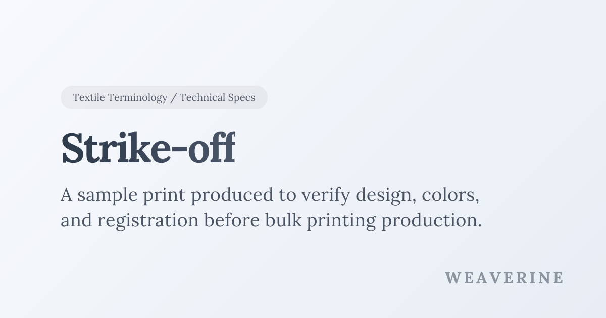 Strike-off - Textile Terminology | Weaverine
